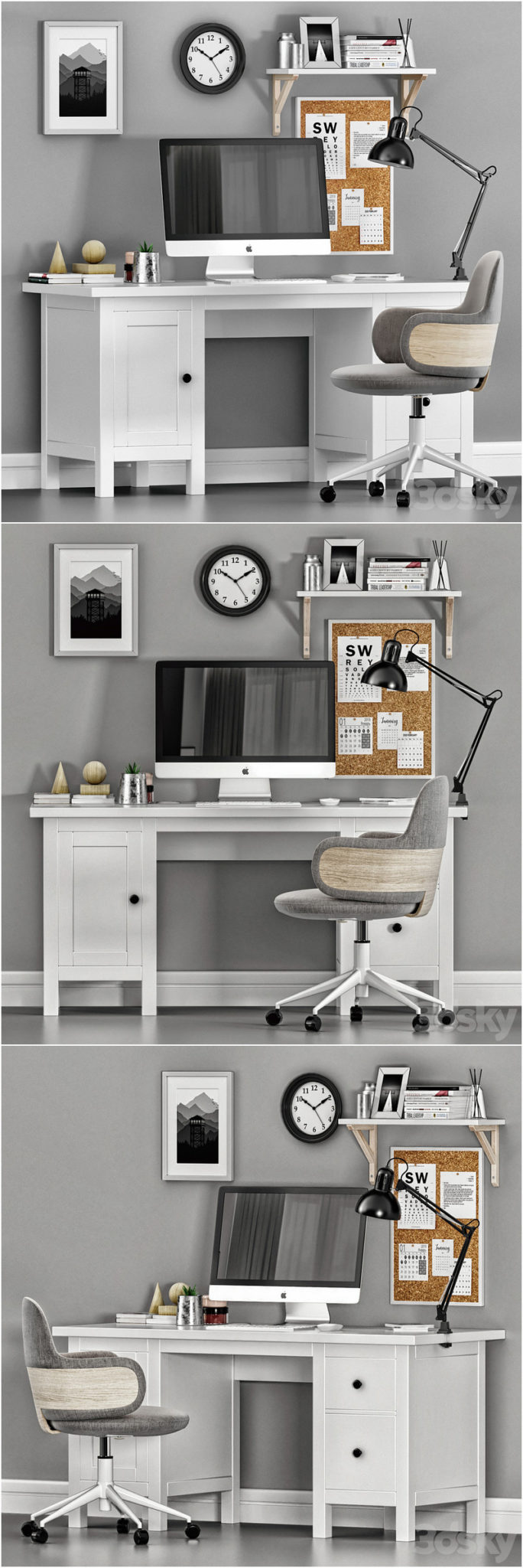 Desire FX 3d models | IKEA HEMNES with ALKI LAN chair workplace – 3D Model