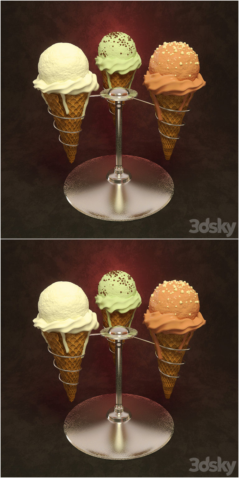 Desire FX 3d models | Ice-cream with a stand – 3D Model