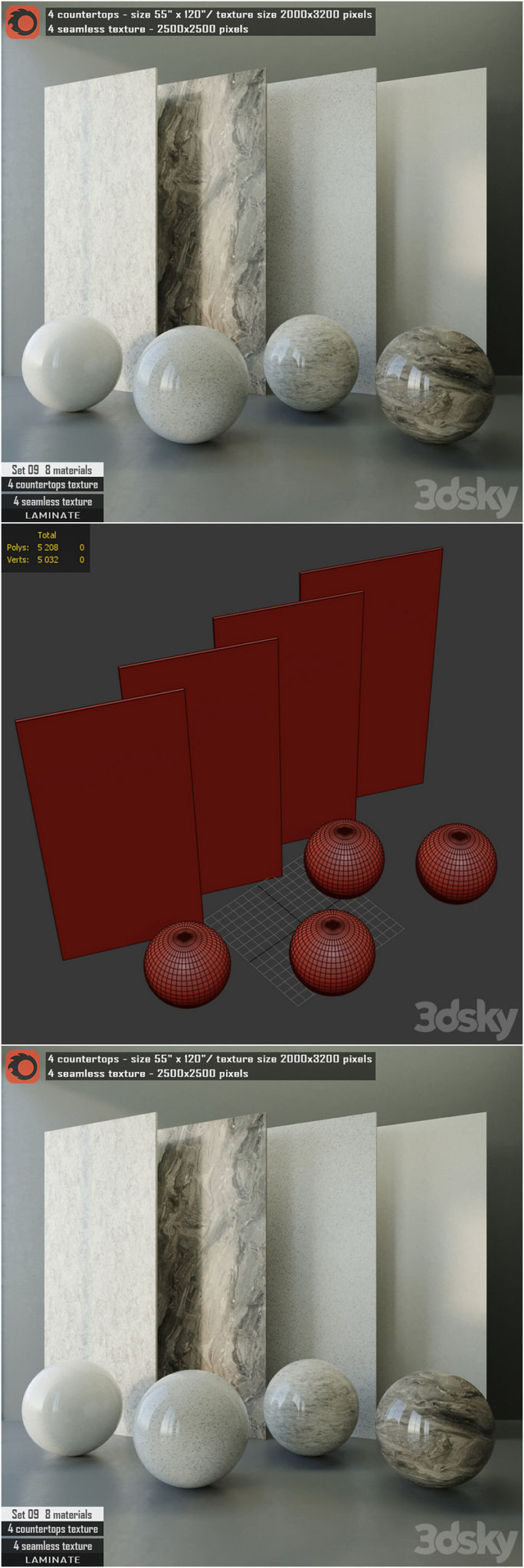 Desire FX 3d models | Laminate countertops & Seamless texture Set 09 ...