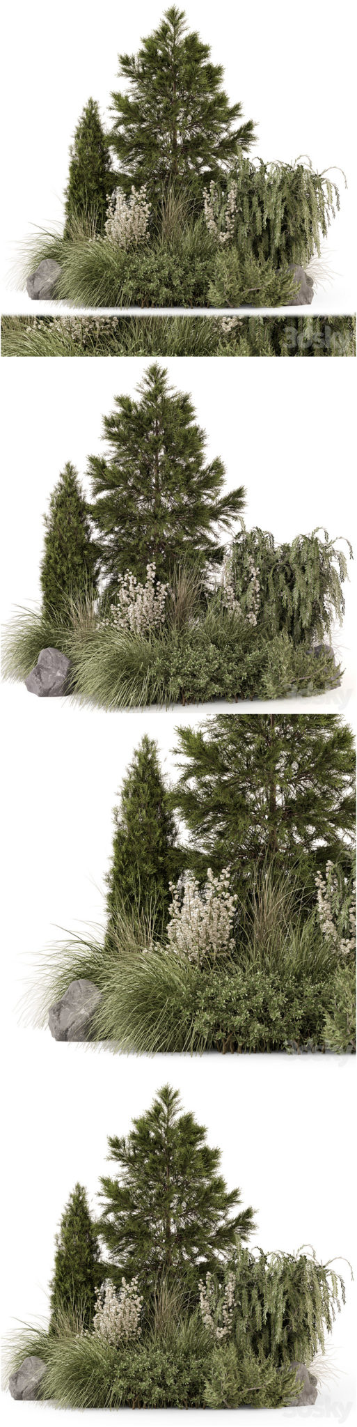 Desire FX 3d models | Outdoor Plants Bush Collection -Bush Set 1578 ...