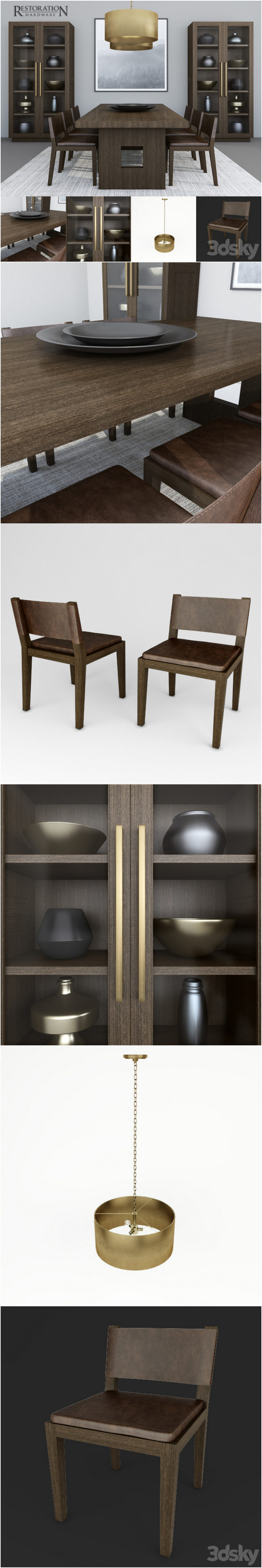 Desire FX 3d models | RH KEYES DINING TABLE – 3D Model