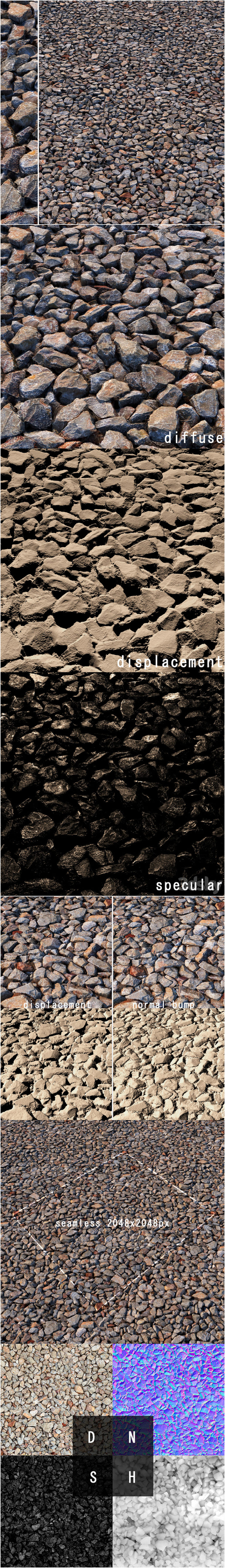 Desire FX 3d models | Road gravel material – 3D Model