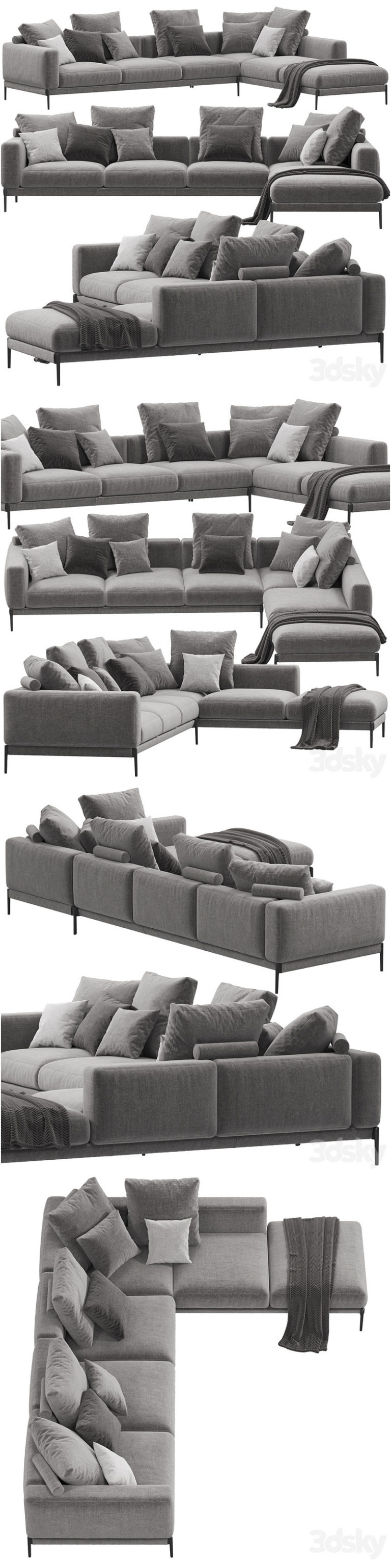 Desire FX 3d models | Sofa Flexform Romeo – 3D Model