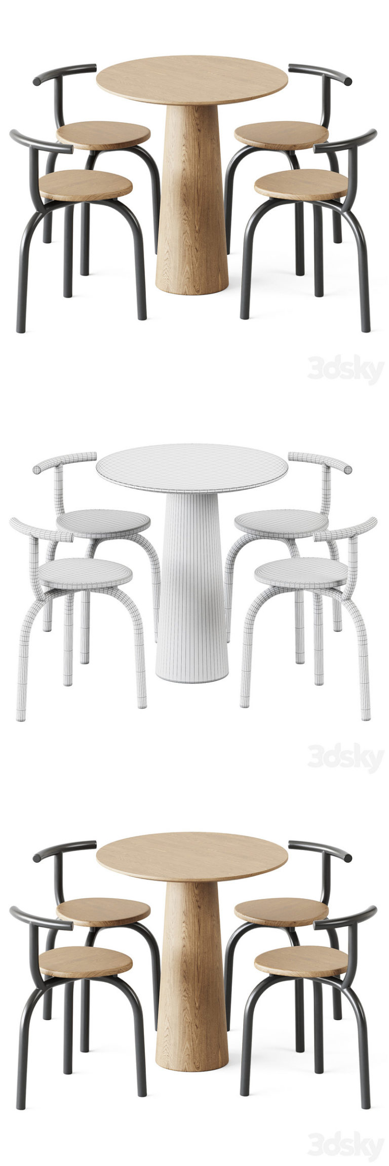 Desire FX 3d models | Table P.O.V. D70 by Ton and Ogle Chair by Hayo ...
