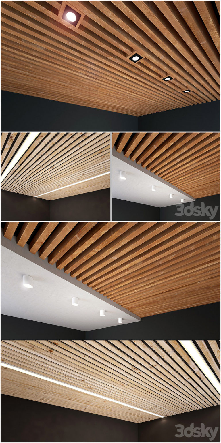 Desire FX 3d models | Wooden Ceiling 5 – 3D Model