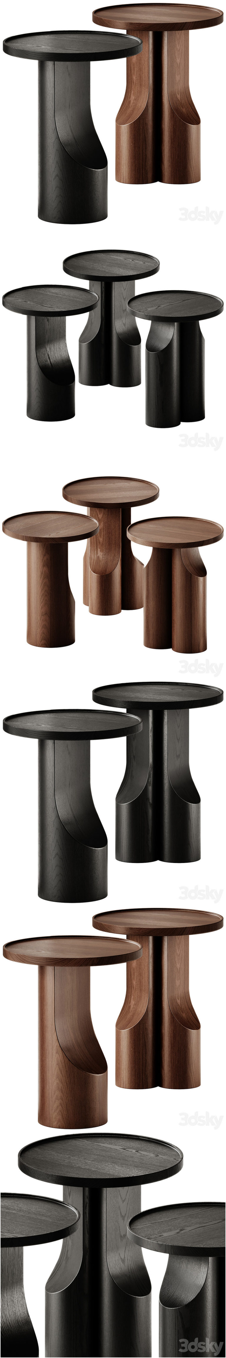 Desire FX 3d models | AM PM Stigido Round Side Tables set 3 – 3D Model