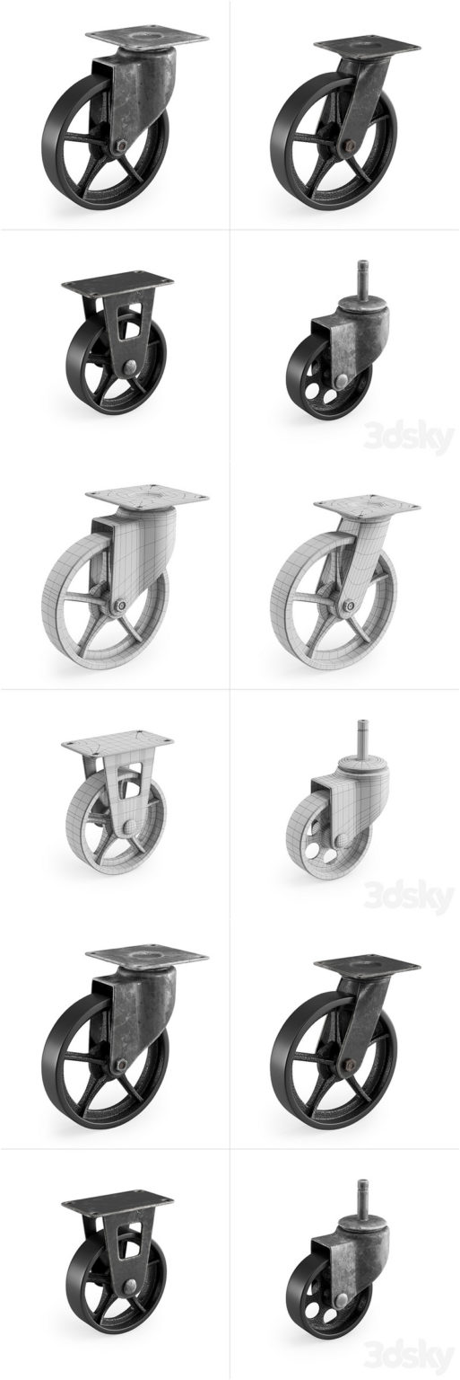 Desire FX 3d models | Casters set 2 – 3D Model