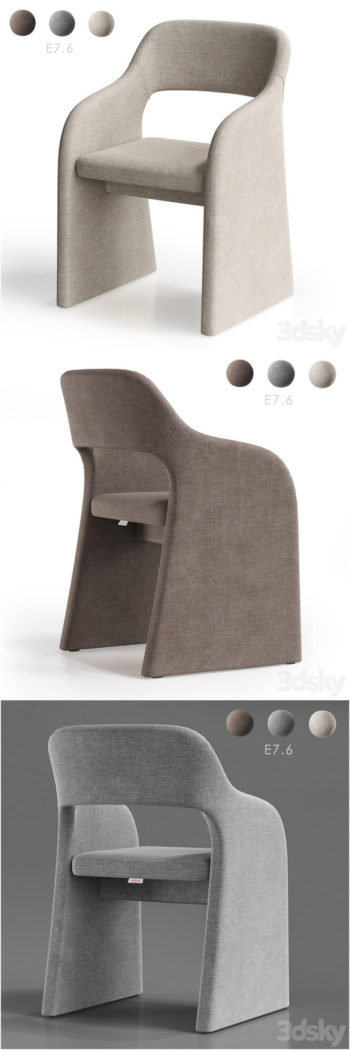 Desire FX 3d models | Chair E7.6 from Ellipse – 3D Model