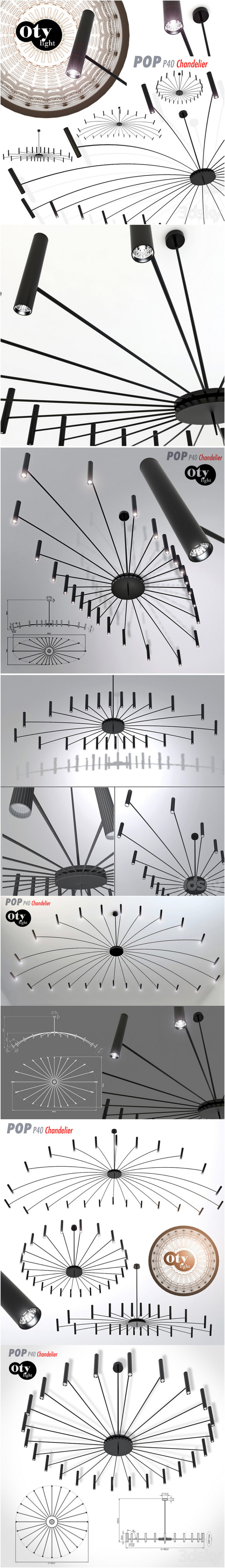 Desire FX 3d models | Chandeliers Oty light POP 40 Chandelier – 3D Model