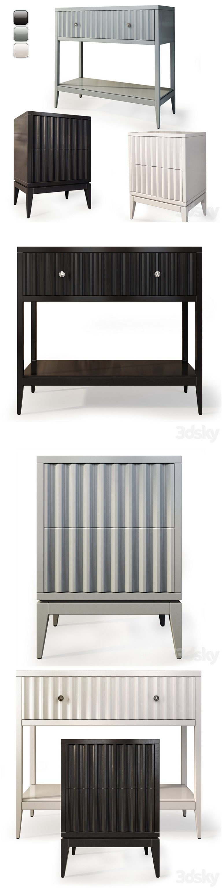Desire FX 3d models | Dresser console and bedside table Austin. Console ...