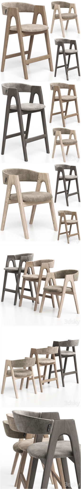 Desire FX 3d models | Dublin chair regular, bar and half-bar from ...