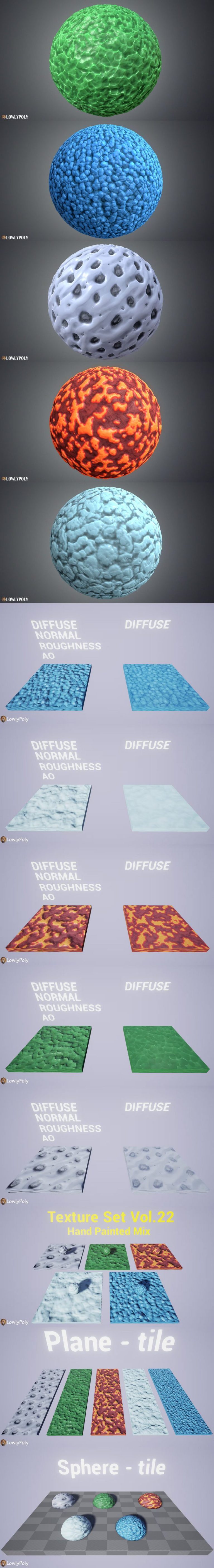 Desire FX 3d models | Ground Mix Vol.22 – Hand Painted Textures