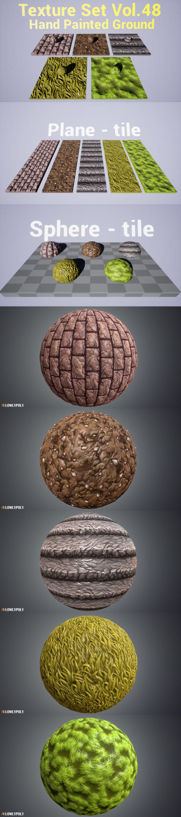 Desire FX 3d models | Ground Vol.48 – Hand Painted Textures