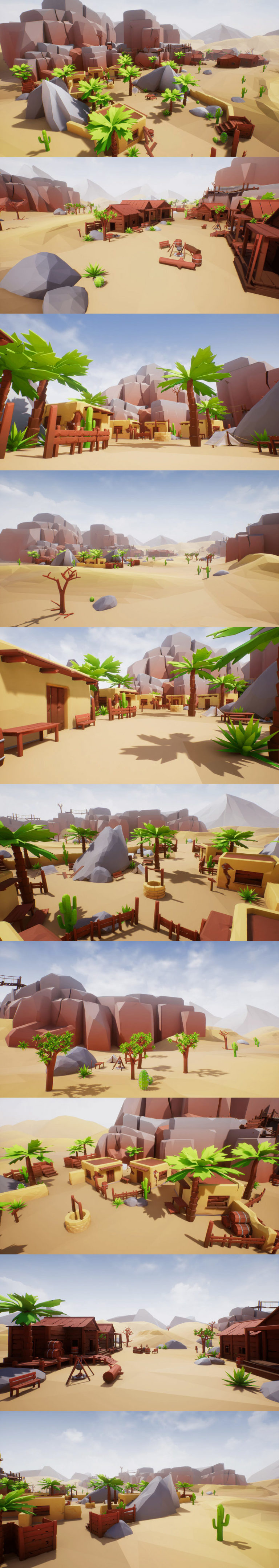 Desire FX 3d models | Lowpoly Style Desert Pack