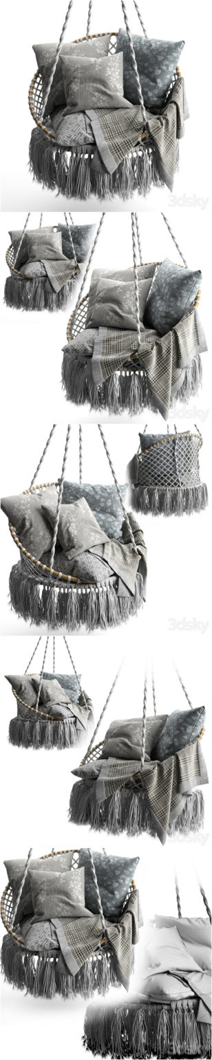Desire FX 3d models | Rattan hammock SPELL Macrame – 3D Model