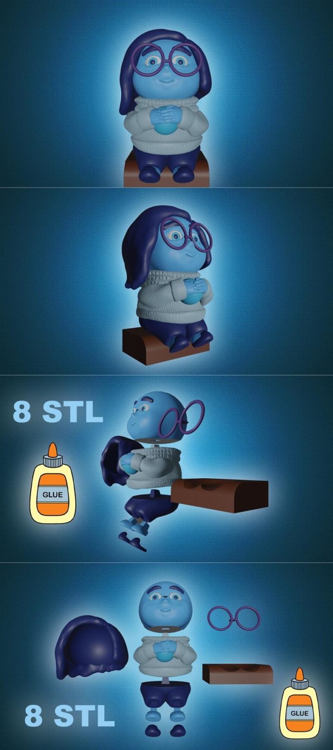 Desire FX 3d models | Sadness INTENSELY Fan Art – 3D Print Model STL