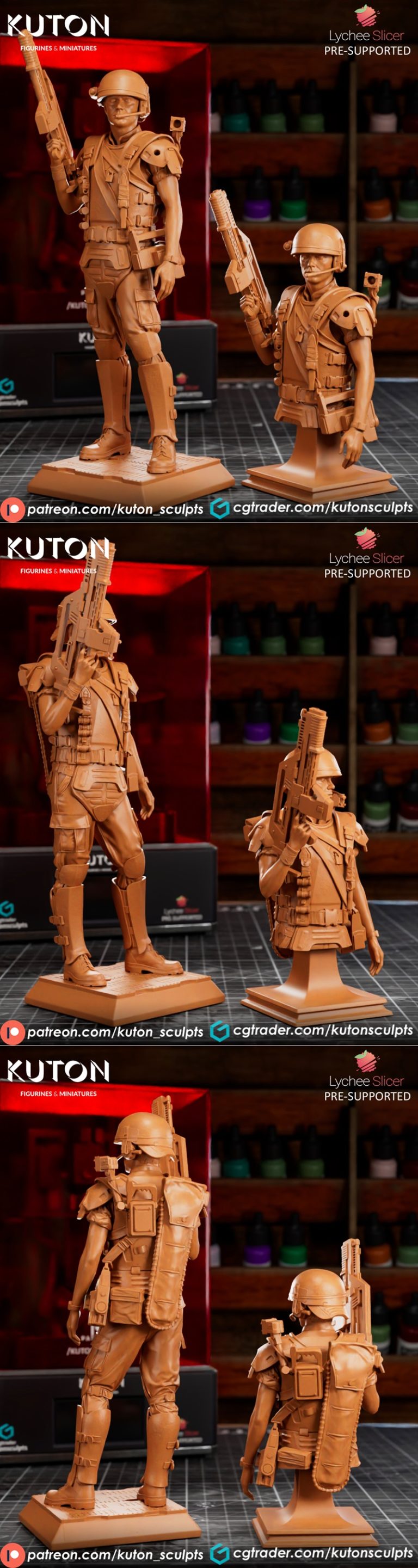 Desire FX 3d models | Kuton Figurines – Corporal Hicks – 3D Print Model STL