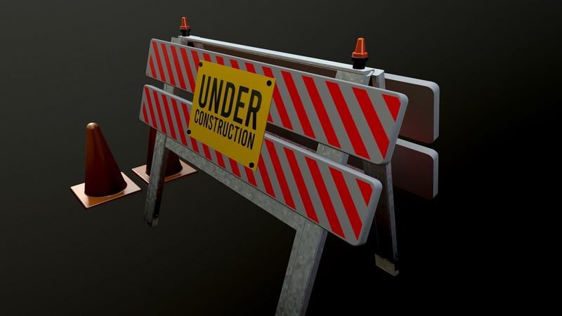 Desire FX 3d models | Construction Barrier 3D Model – Game Asset Low ...