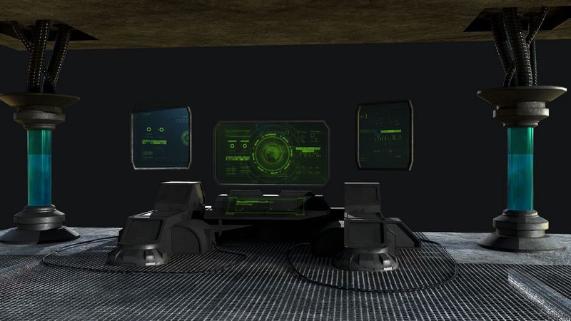 Desire FX 3d models | Sci-Fi Console Computer Base 2 Low-poly 3D model