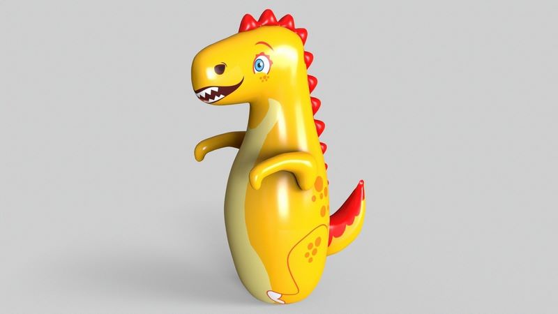 Desire FX 3d models | Inflatable Dinosaur Low-poly 3D model