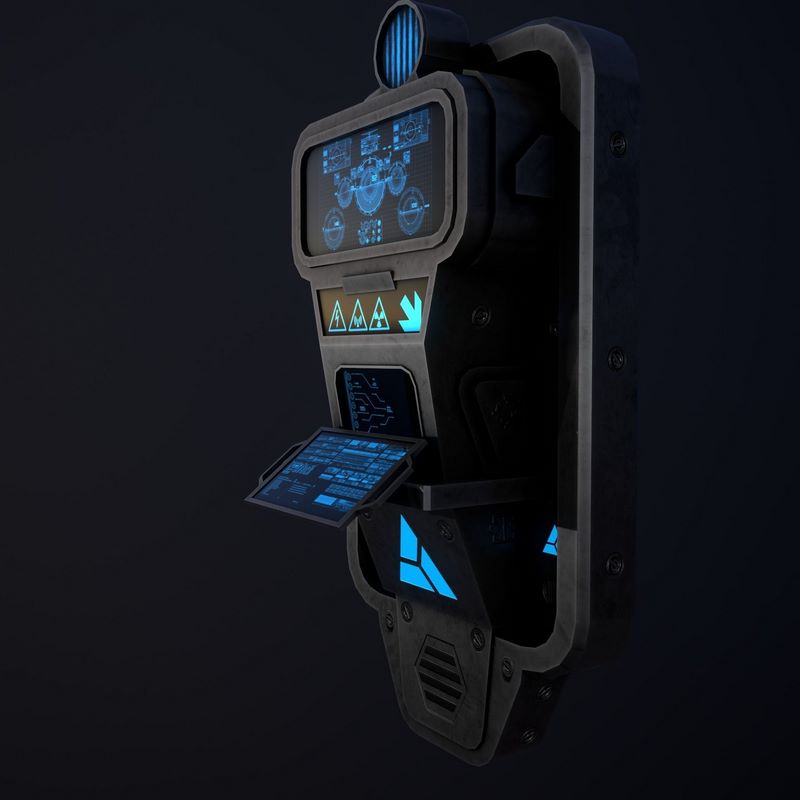 Desire FX 3d models | Sci-Fi Console-Computer 4 Low-poly 3D model