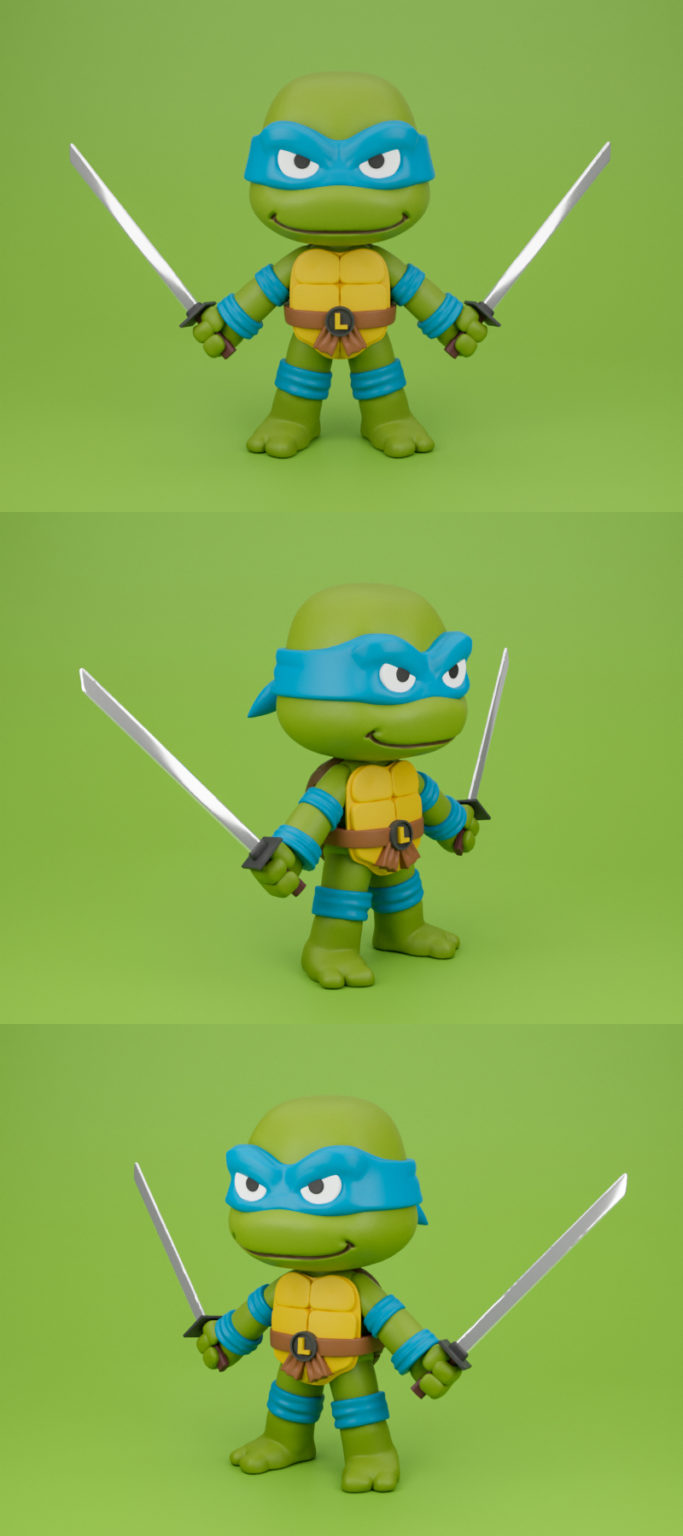 Desire FX 3d models | Chibit 073 – Leonardo (TMNT) – 3D Print Model