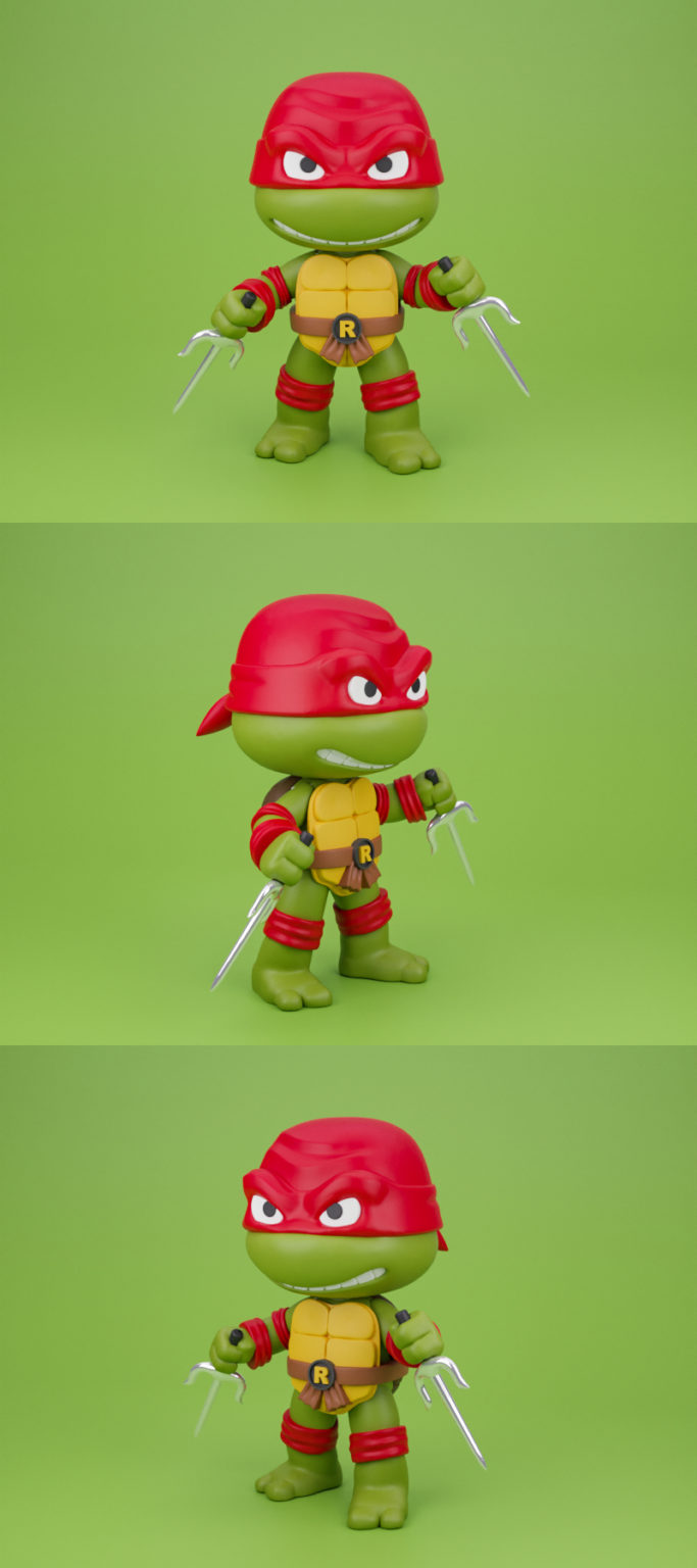 Desire FX 3d models | Chibit 075 – Rafael (TMNT) – 3D Print Model
