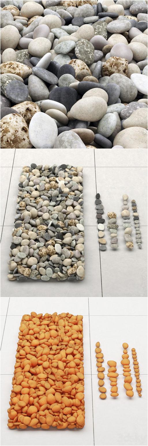 Desire FX 3d models | Colored pebbles road – 3D Model