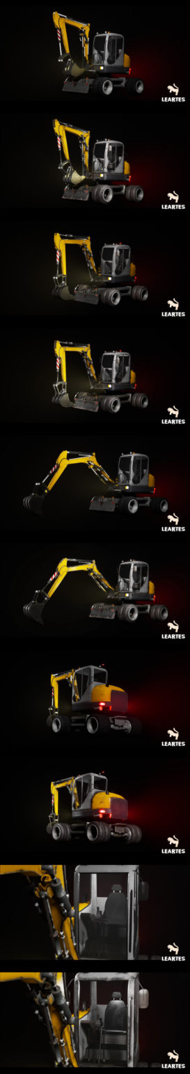 Desire FX 3d models | Driveable Animated Excavator