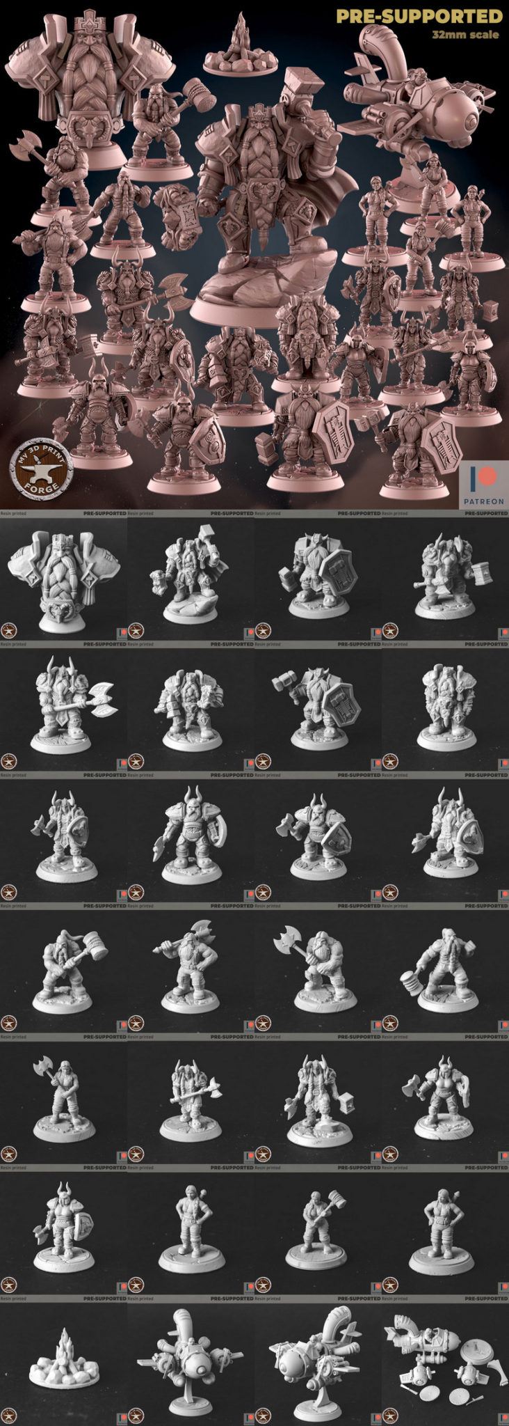 Desire FX 3d models | Dwarfs v2 Bundle – 3D Print Model