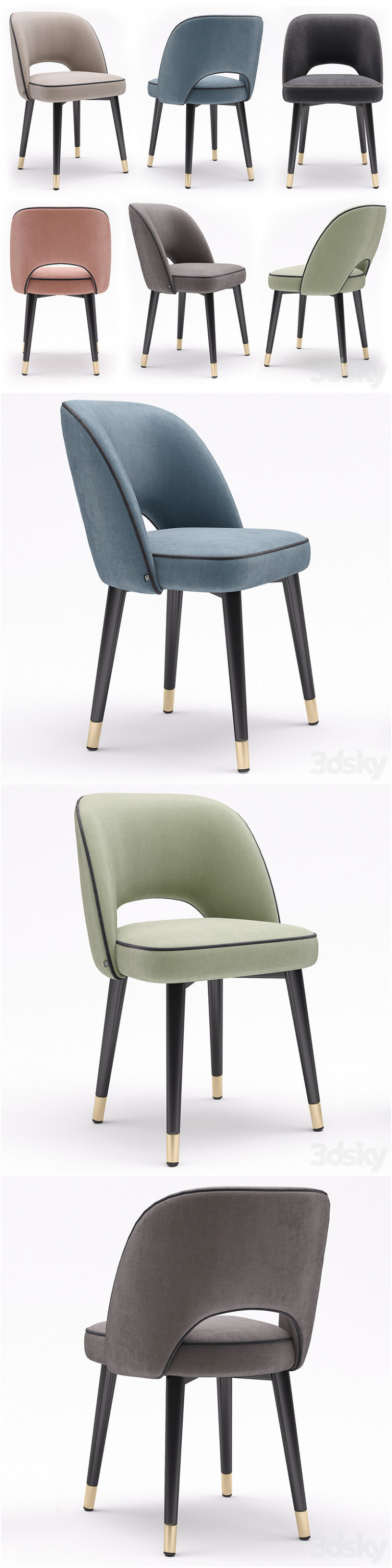 Desire FX 3d models | Eichholtz Dining Chair Cliff – 3D Model