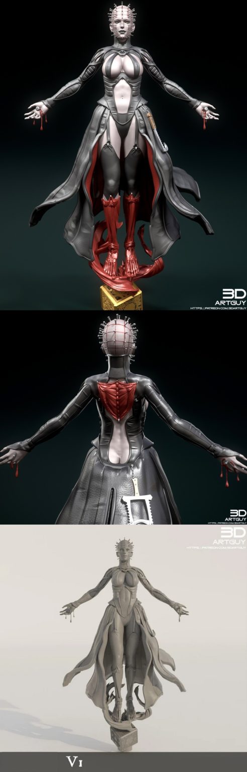 Desire FX 3d models | Hell Priestess V1 Parts – 3D Print Model