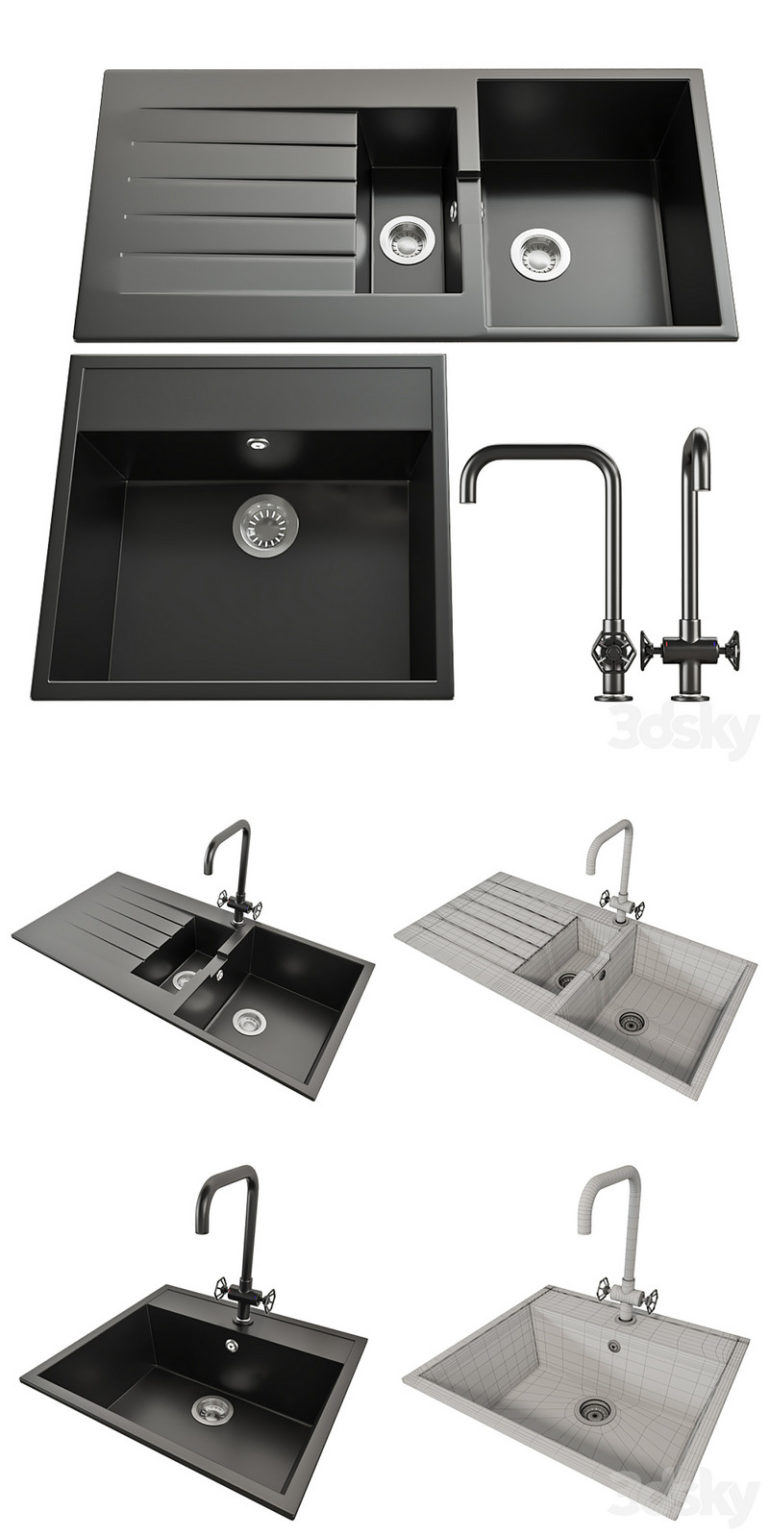 Desire FX 3d models | Kitchen set Ikea Mixer HAMLESHEN and mortise ...