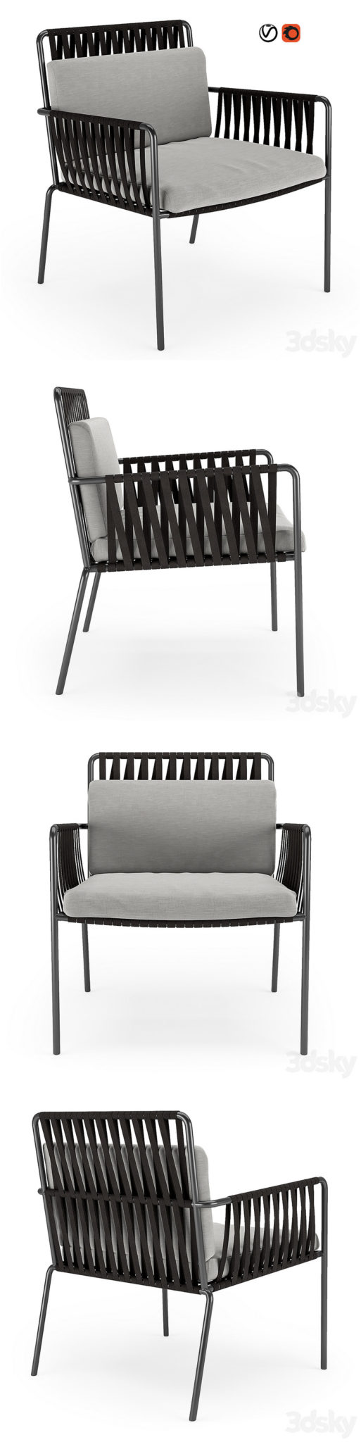 Desire FX 3d models | Net Club Armchair by Kettal – 3D Model