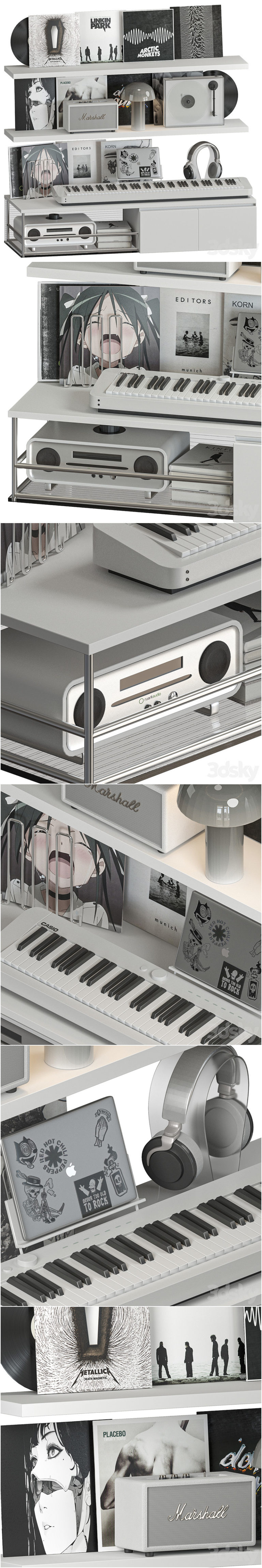 Desire FX 3d models | Shelf with Vinyl Records and Music equipment – 3D ...