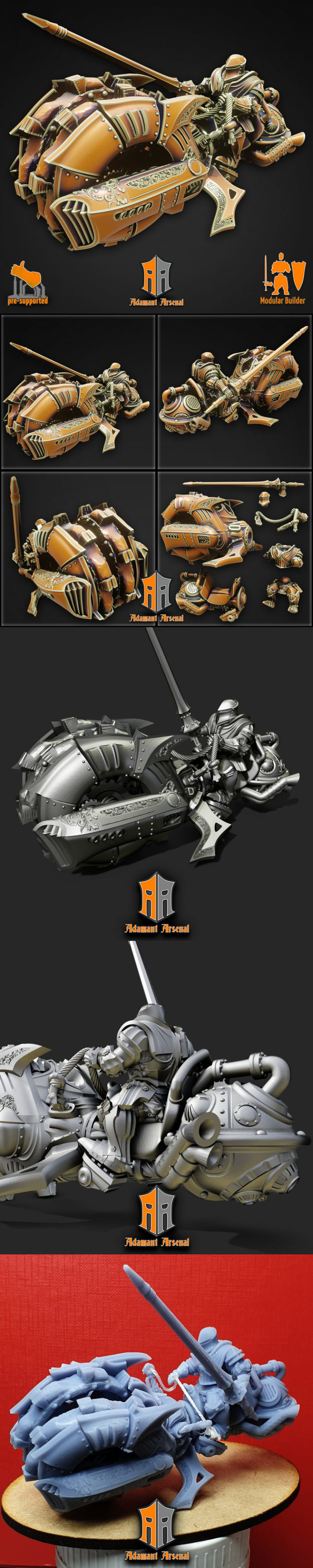 Desire FX 3d models | Valiant Knight Chopper Bike – 3D Print Model
