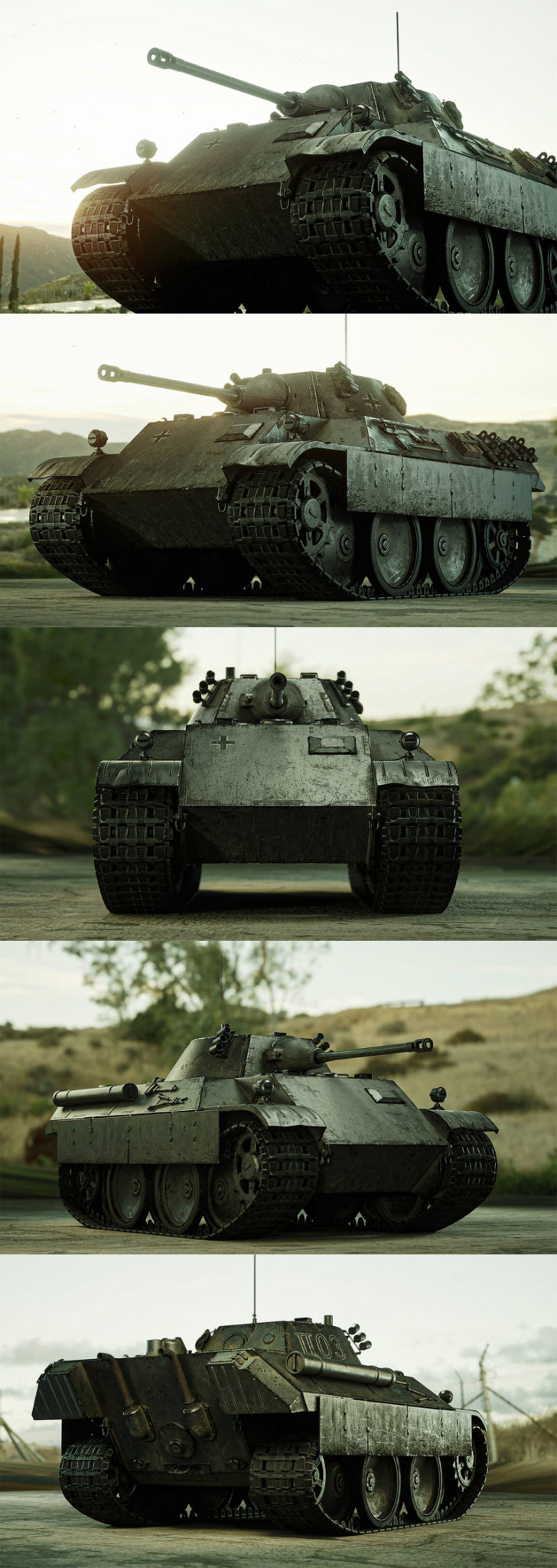 Desire FX 3d models | WW2 Tank – VK 16.02 Leopard – Advanced Tank Blueprint