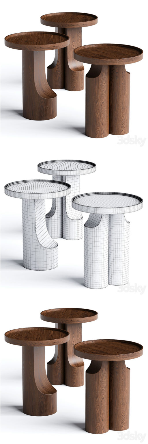 Desire FX 3d models | Walnut sofa table – 3D Model