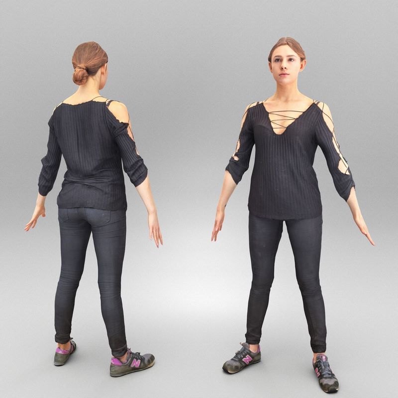 Desire FX 3d models | Beautiful woman in casual ready for animation 353 ...