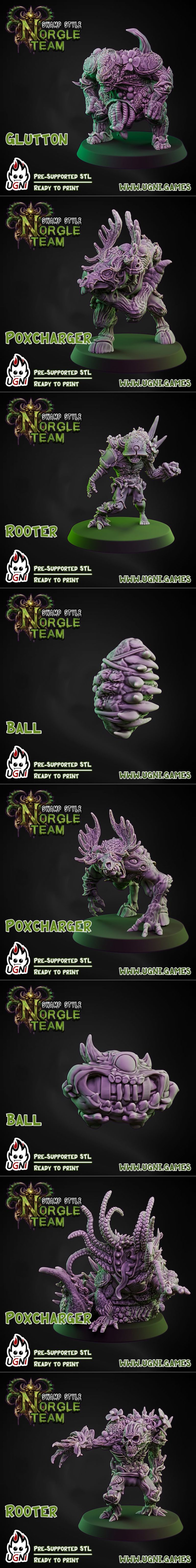 Desire FX 3d models | UGNI Miniatures Norgle Team (Swamp Style) – 3D ...