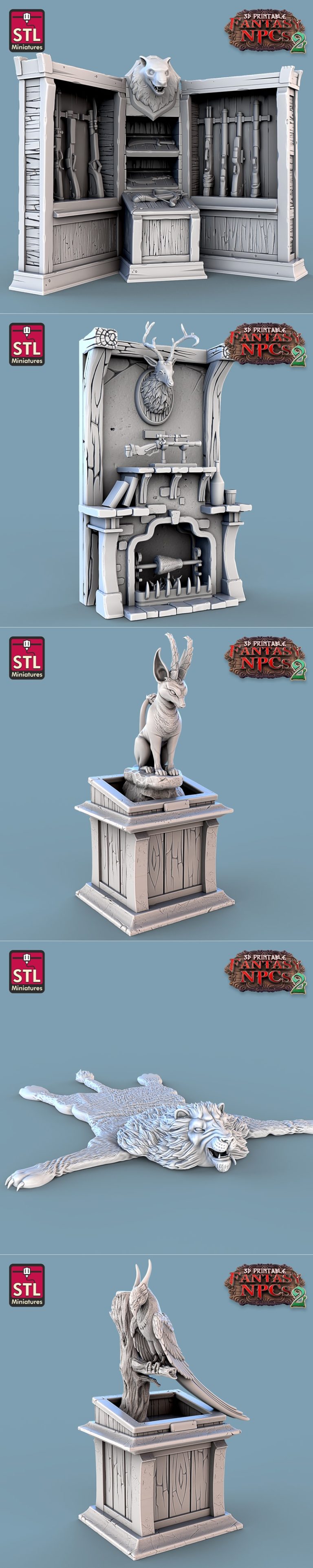 Desire FX 3d models | STL Miniatures – Fantasy NPCs 2 – Trophy Hunter ...