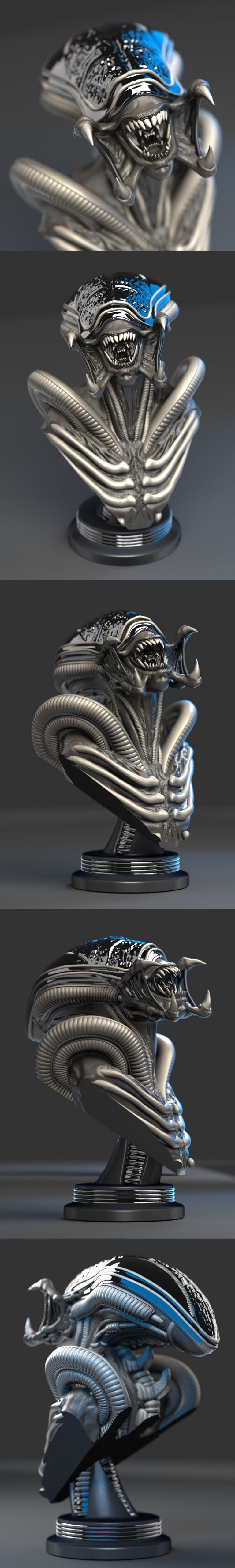 Desire FX 3d models | Alien Inspired Xenomorph Bust – 3D Print Model