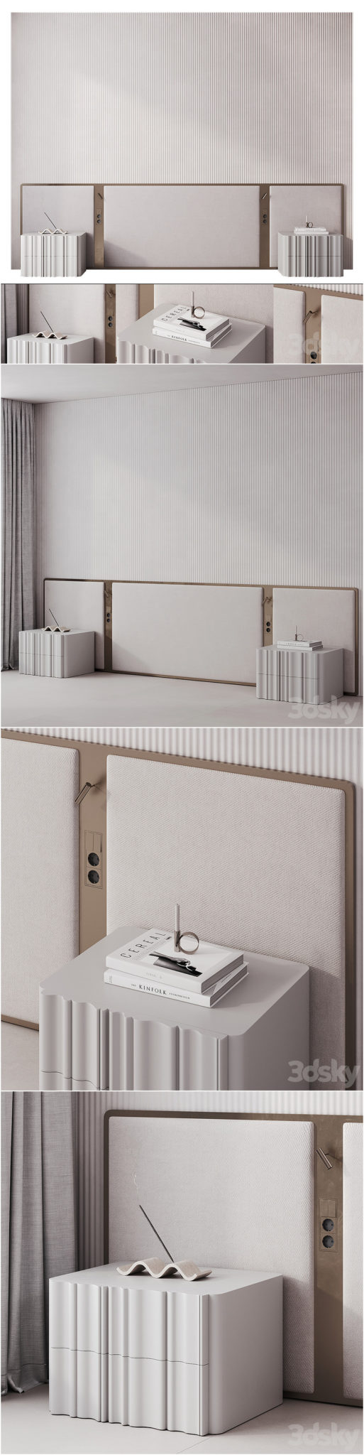 Desire FX 3d models | Bedroom headboard with bronze – 3D Model