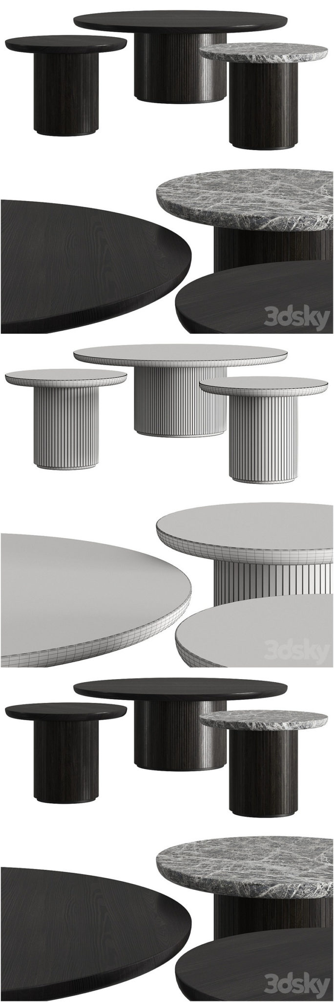 Desire FX 3d models | Gubi Moon Coffee Round Tables – 3D Model