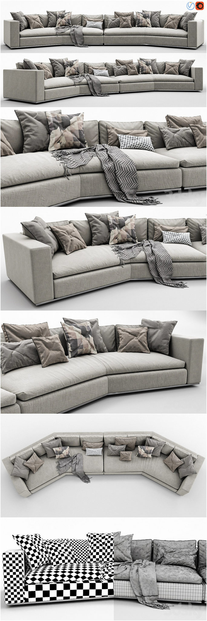 Desire FX 3d models | Minotti Hamilton Arrangement 13 – 3D Model