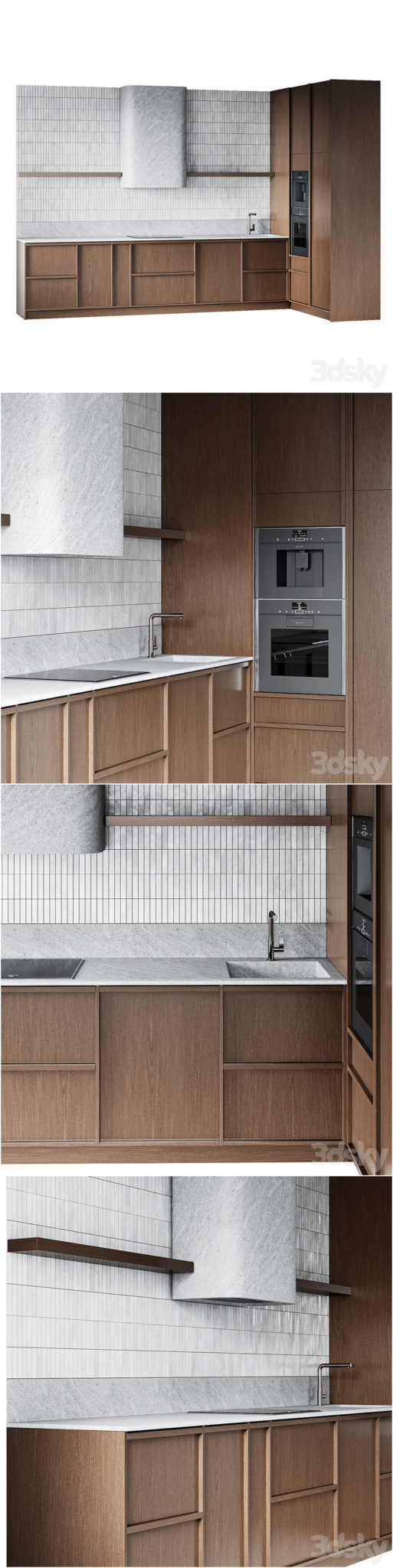 Desire FX 3d models | Modern kitchen with ceramic tiles – 3D Model