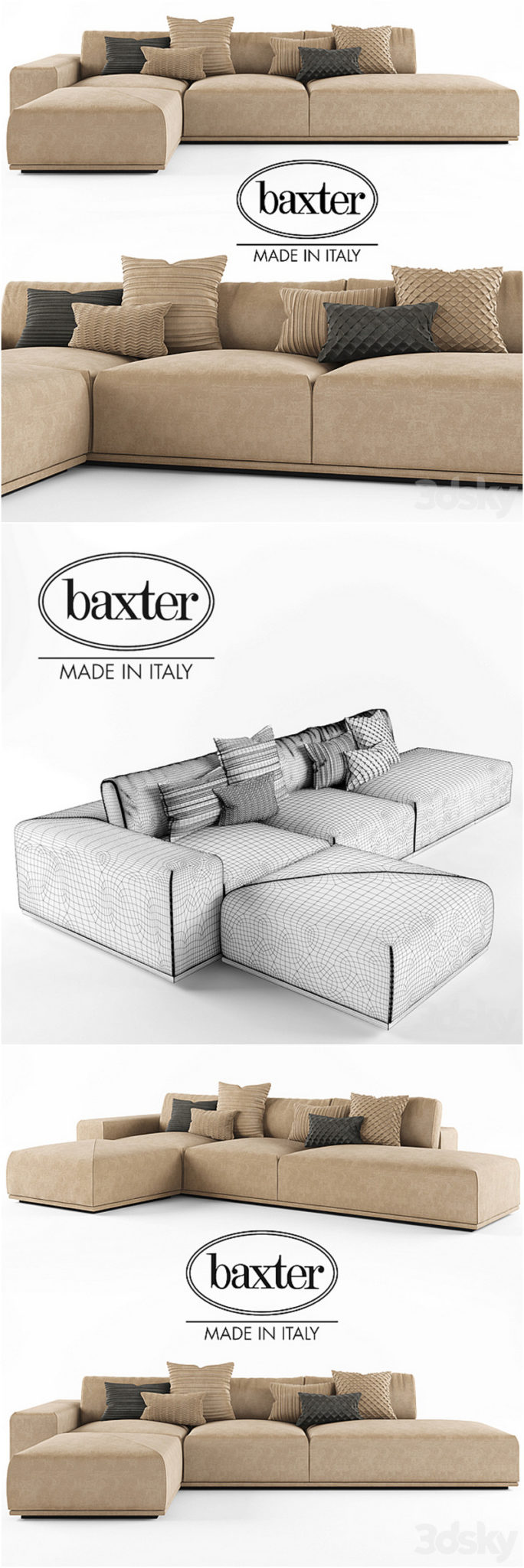 Desire FX 3d models | Sofa baxter MONSIEUR MODULAR – 3D Model