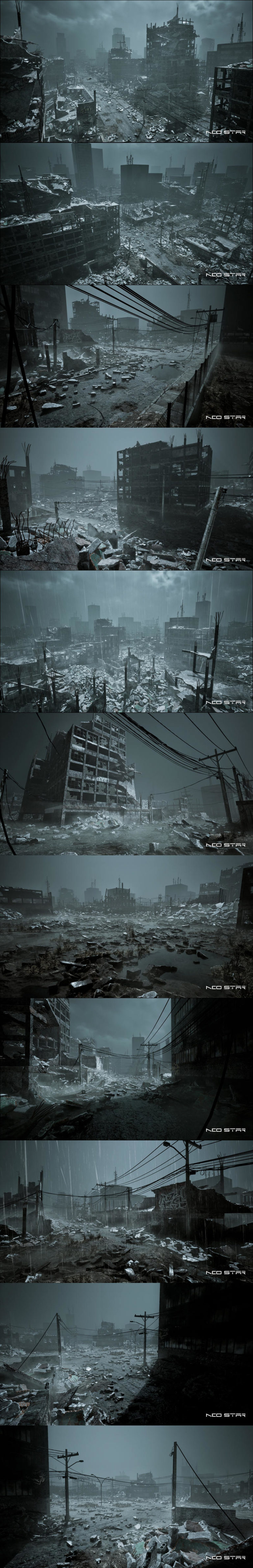 Desire FX 3d models | Urban Warzone – Destroyed Buildings Pack