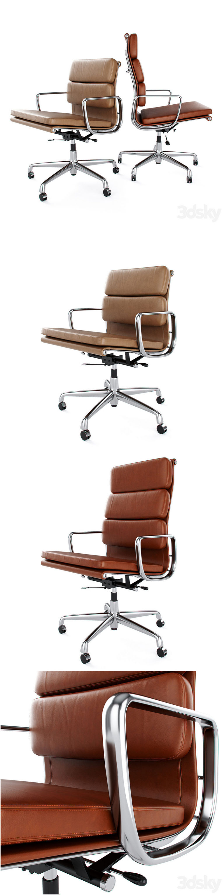 Desire FX 3d models | Vitra Soft Pad Chairs EA 217 219 – 3D Model