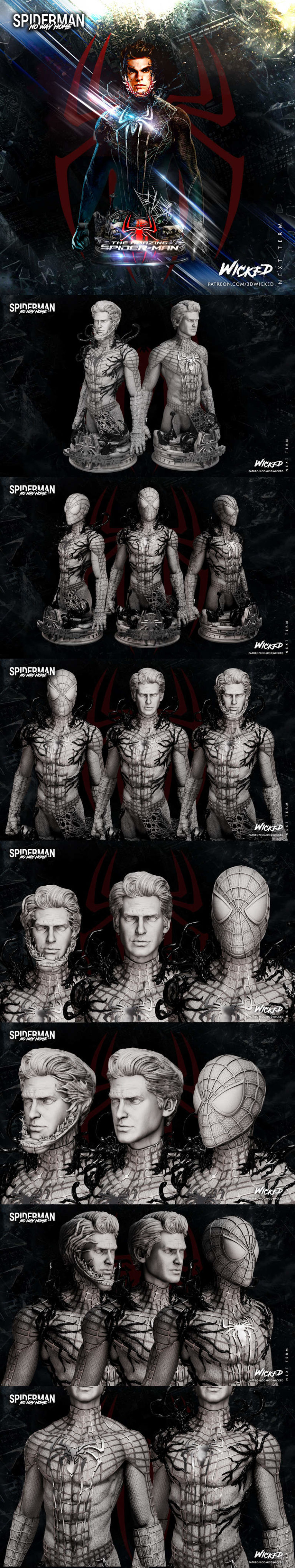Desire FX 3d models | WICKED – Spider-Man Bust – 3D Print Model